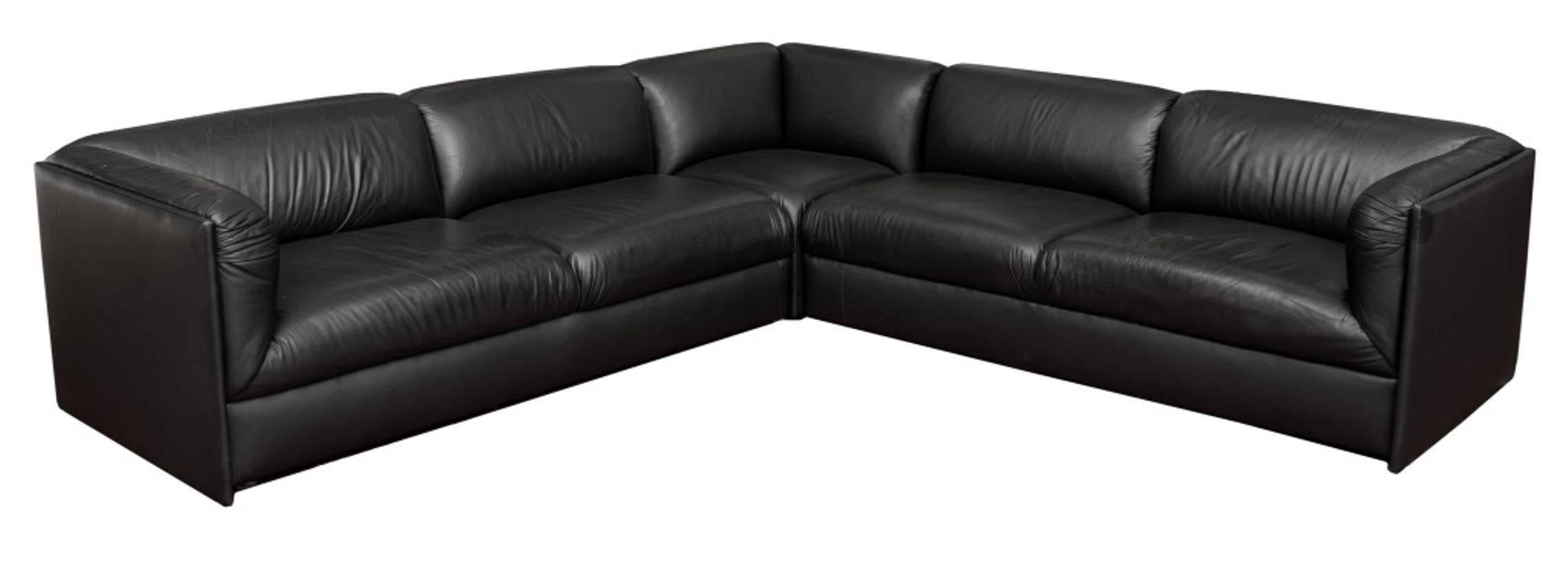 Italian Post-Modern Vegan Leather Sectional Sofa at 1stDibs