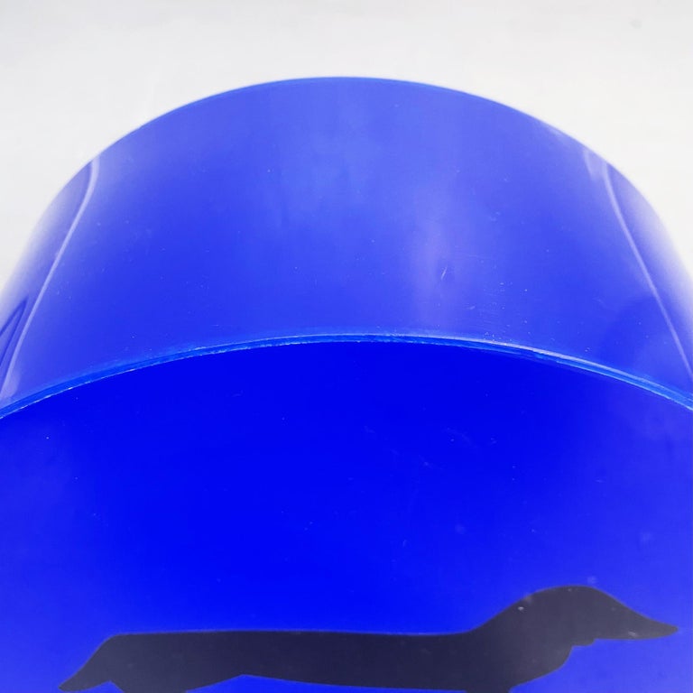 Italian Post-Modern Whistle Led Table Lamp in Blue Plexiglass Marco ...