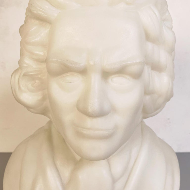 Italian Post-Modern White Plastic Resin Table Lamp Beethoven by Karibu ...