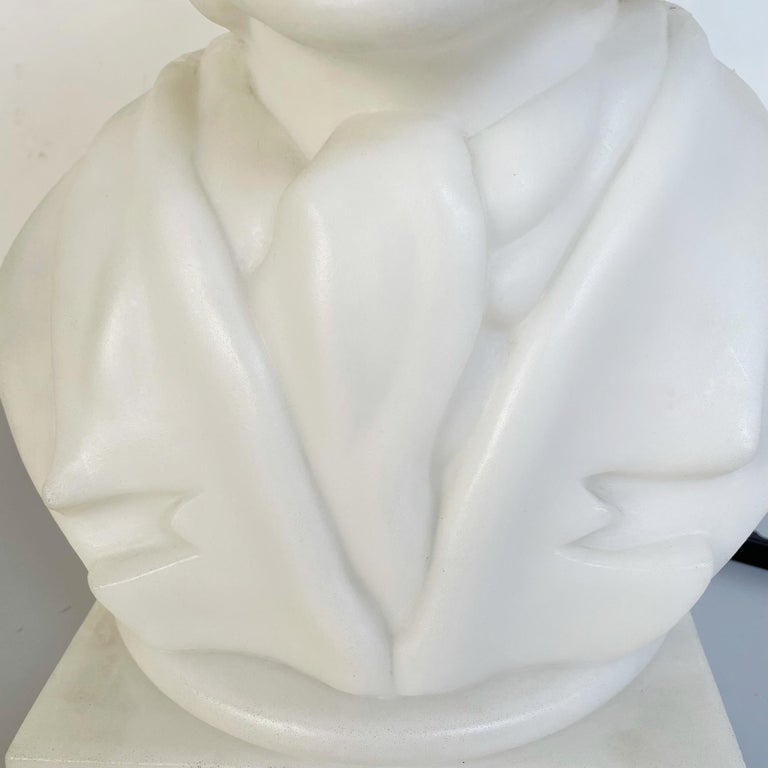 Italian Post-Modern White Plastic Resin Table Lamp Beethoven by Karibu ...