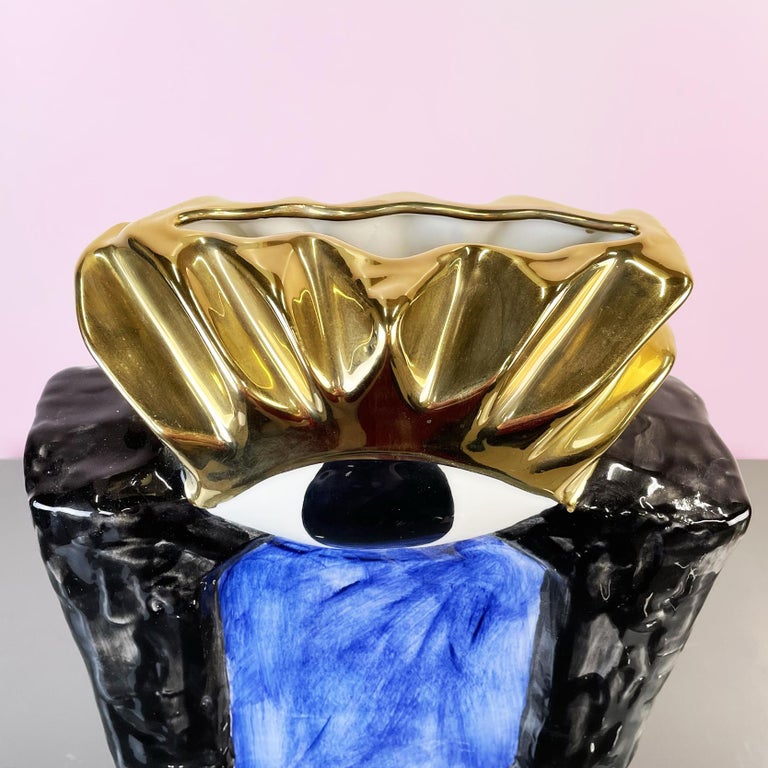 Italian Ceramic Vase Polifemo by R. Dalisi from Stylnove for Cleto ...