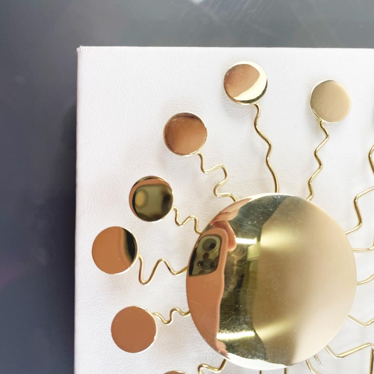 Italian Postmodern Gold Brooch mod. Inno al Sole by Cleto Munari , 2020 ...
