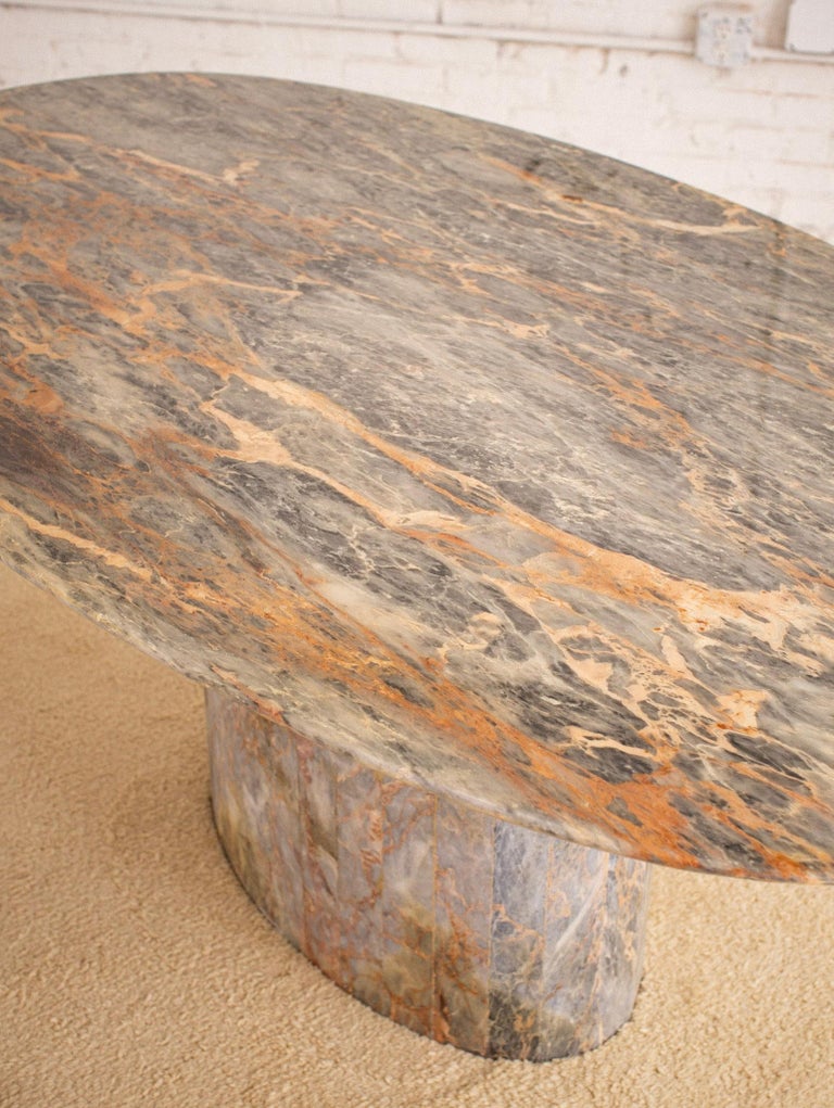 Italian Postmodern Marble Oval Dining Table at 1stDibs