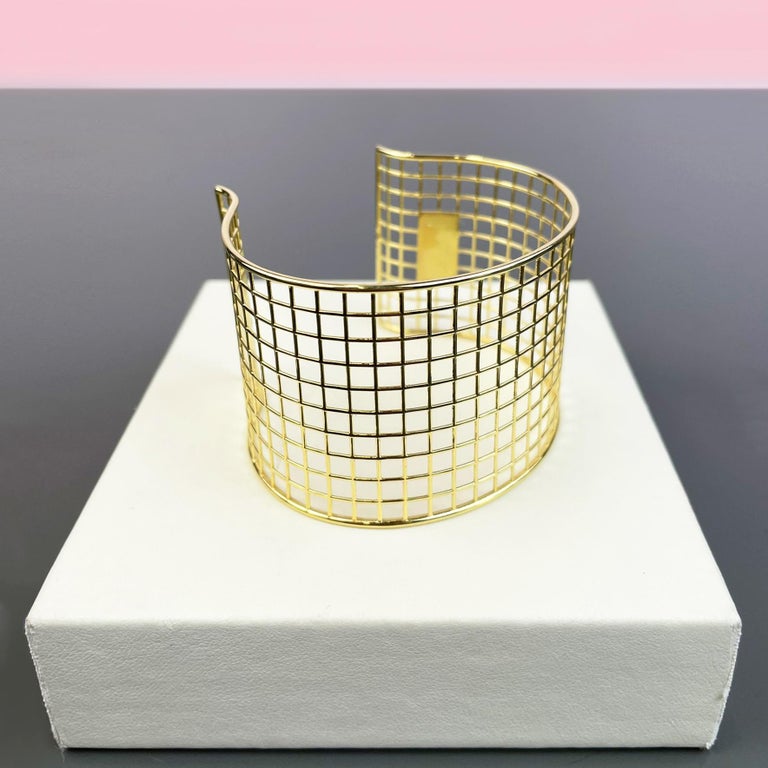 Italian Postmodern Red enamelled Gold Bracelet Polsino by Cleto Munari ...