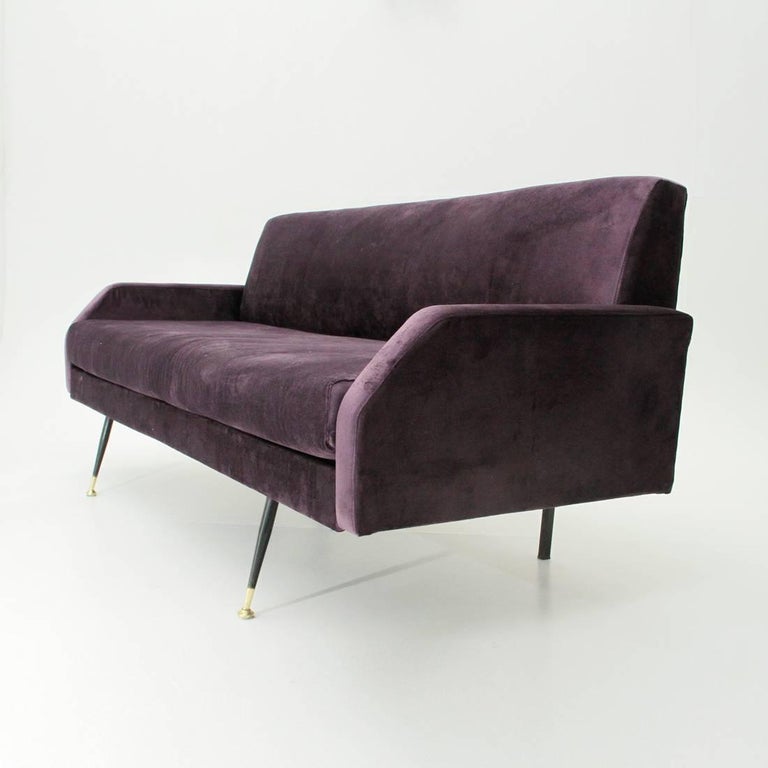 Italian Purple Velvet Sofa Bed, 1960s at 1stDibs | purple velvet sofa ...