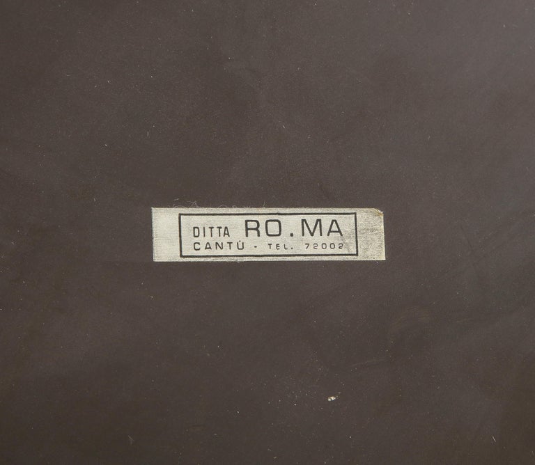 Italian Rattan and Brass Hexagon Shaped Mirror by Cantu, 1950s For Sale ...