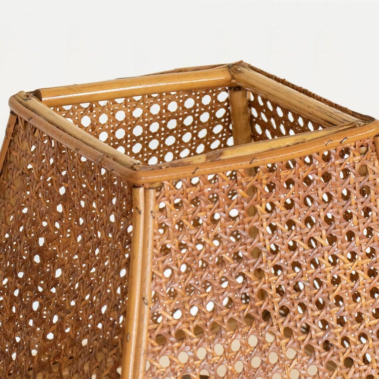 Italian Rattan and Cane Lamp at 1stDibs