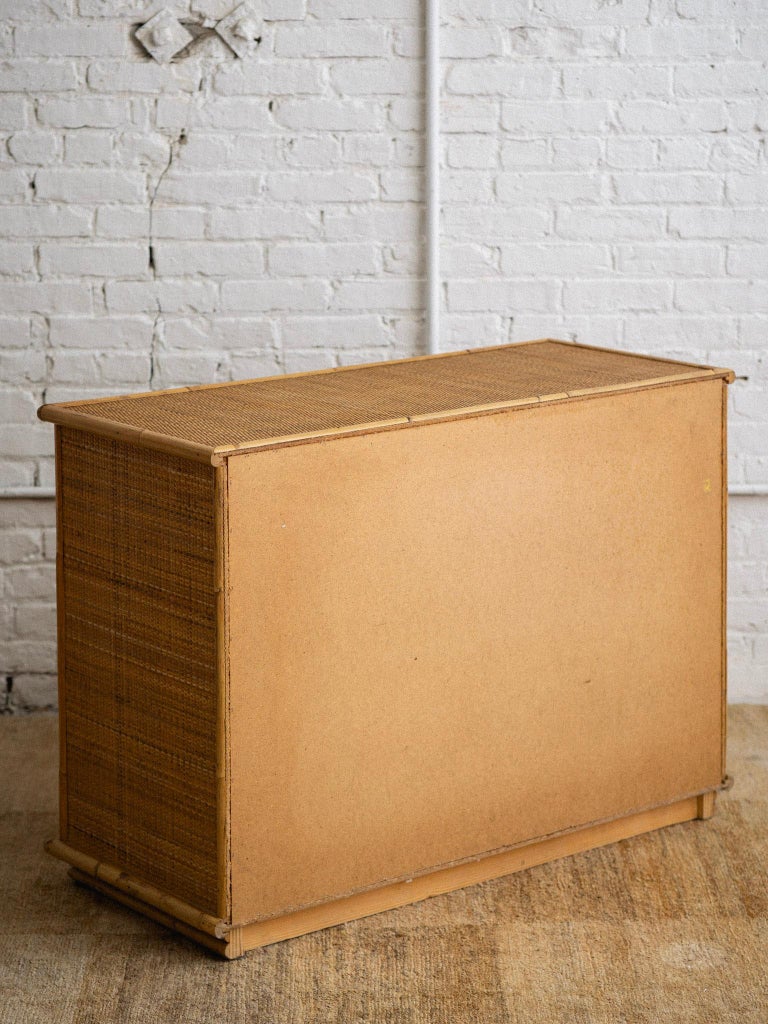 Italian Rattan Chest of Drawers by Dal Vera For Sale at 1stDibs