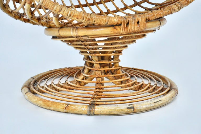 Italian Rattan Egg Chair, 1960s For Sale at 1stDibs