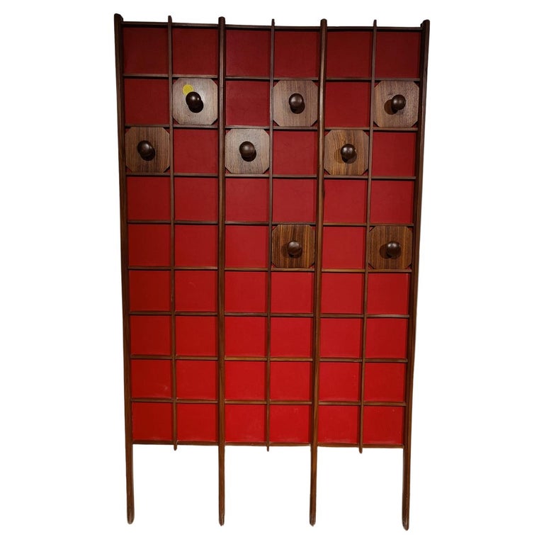 Italian Red Coat Rack at 1stDibs