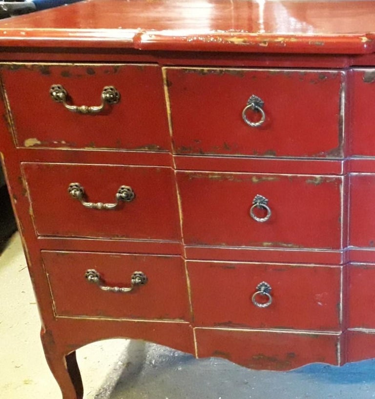 Italian Red Lacquer Commode Chest of Drawers For Sale at 1stDibs | red ...