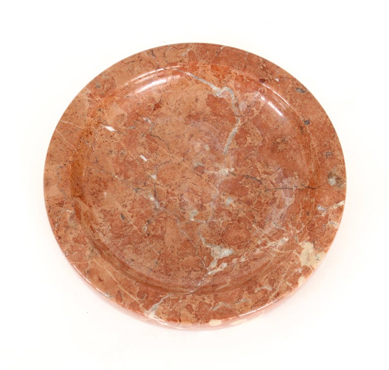 Oggetti Italian Red Siena Marble Dish or Vide Poche Centerpiece Dish at ...