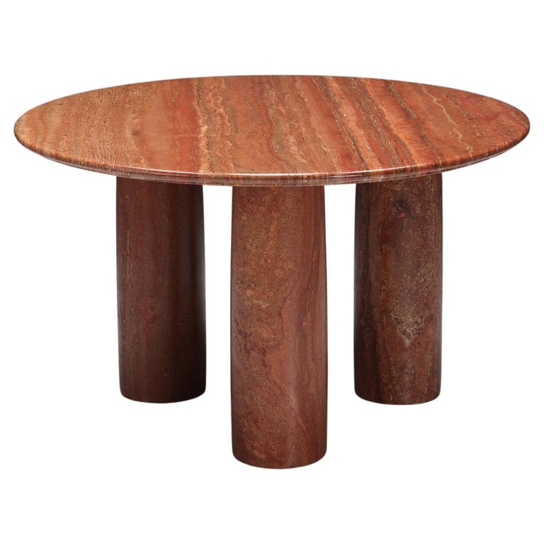 Italian Red Travertine Dining Table 'Il Colonnato' by Mario Bellini for ...