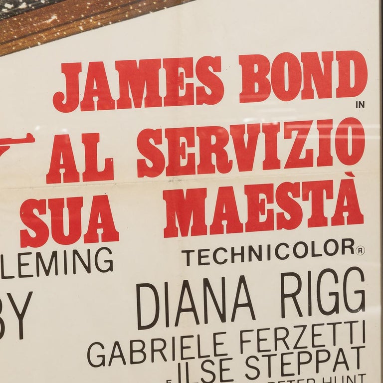 Italian Release James Bond 007 'On Her Majesty's Secret Service' Poster ...