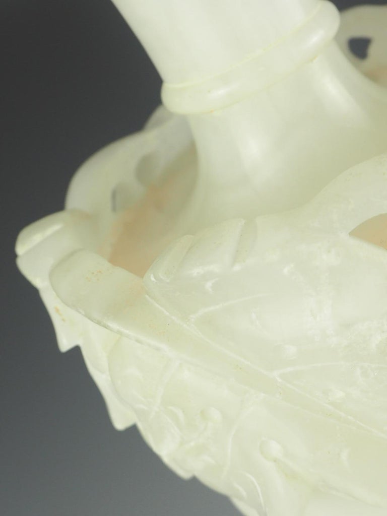 Italian Renaissance Carved Grape Leaves Alabaster Sculpture Table Lamp ...