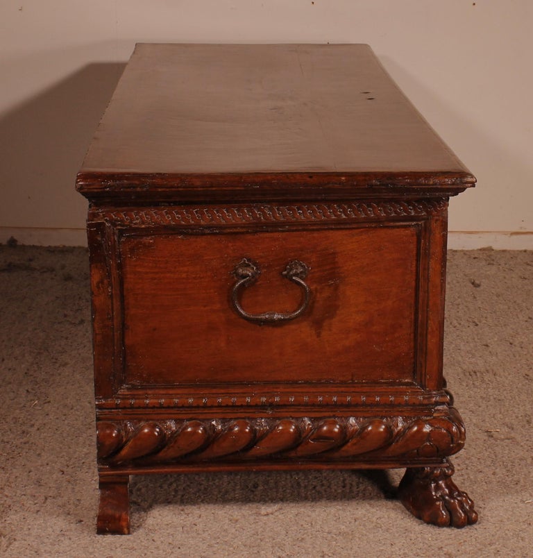 Italian Renaissance Cassone Chest in Walnut-17th Century For Sale at ...