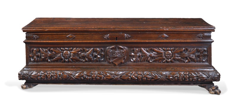 Italian Renaissance Cassone with the Coat of Arms of the Bonfanti ...