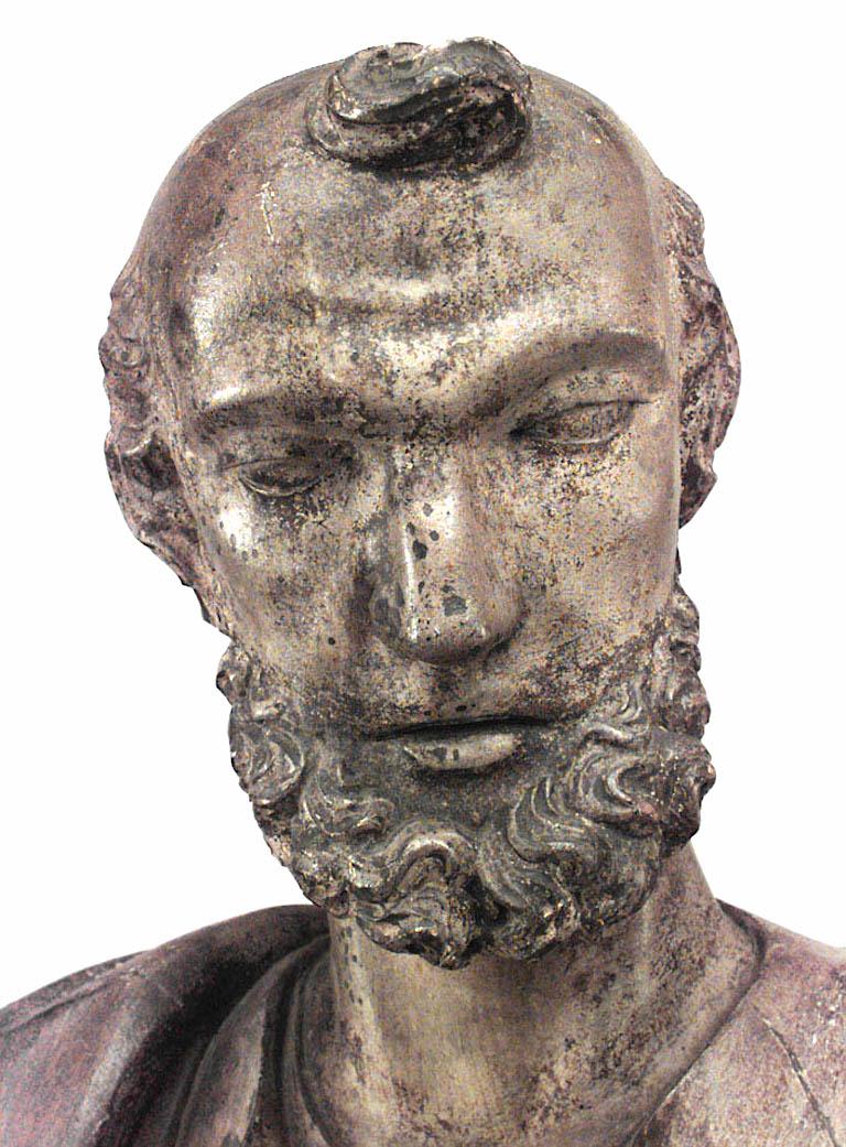 Italian Renaissance Painted Lifesize Figure of Religious Scholar For ...