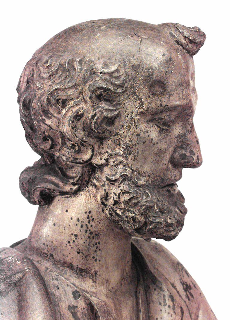 Italian Renaissance Painted Lifesize Figure of Religious Scholar For ...