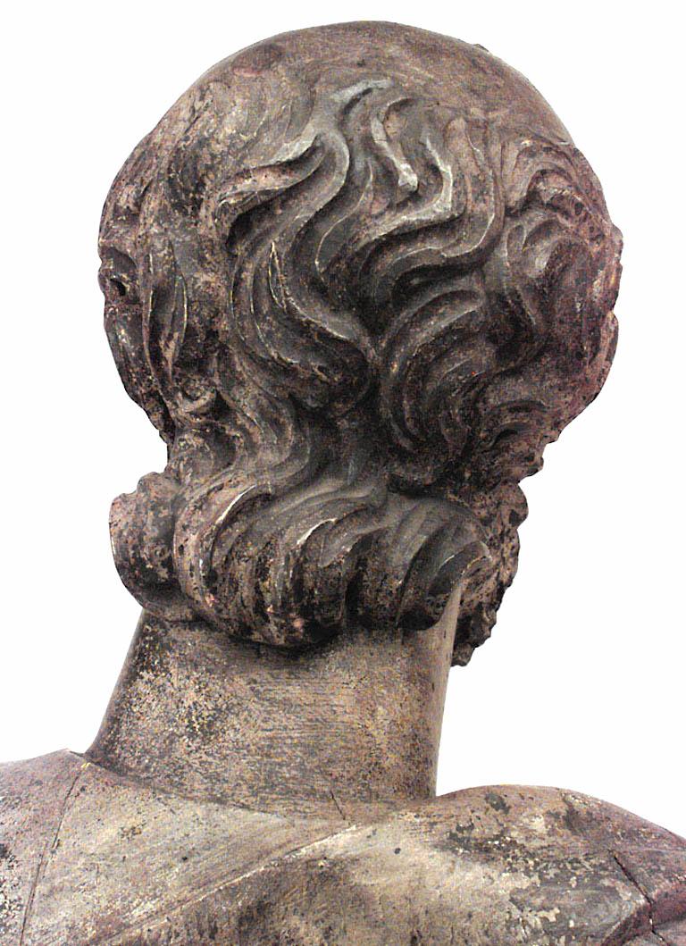 Italian Renaissance Painted Lifesize Figure of Religious Scholar For ...