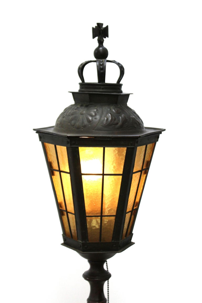 Italian Renaissance Revival Lantern Floor Lamp in Cast Bronze and ...
