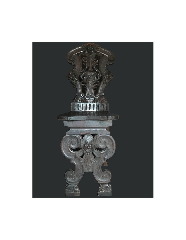 Italian Renaissance Revival Sgabello Chair, circa 1870 at 1stDibs