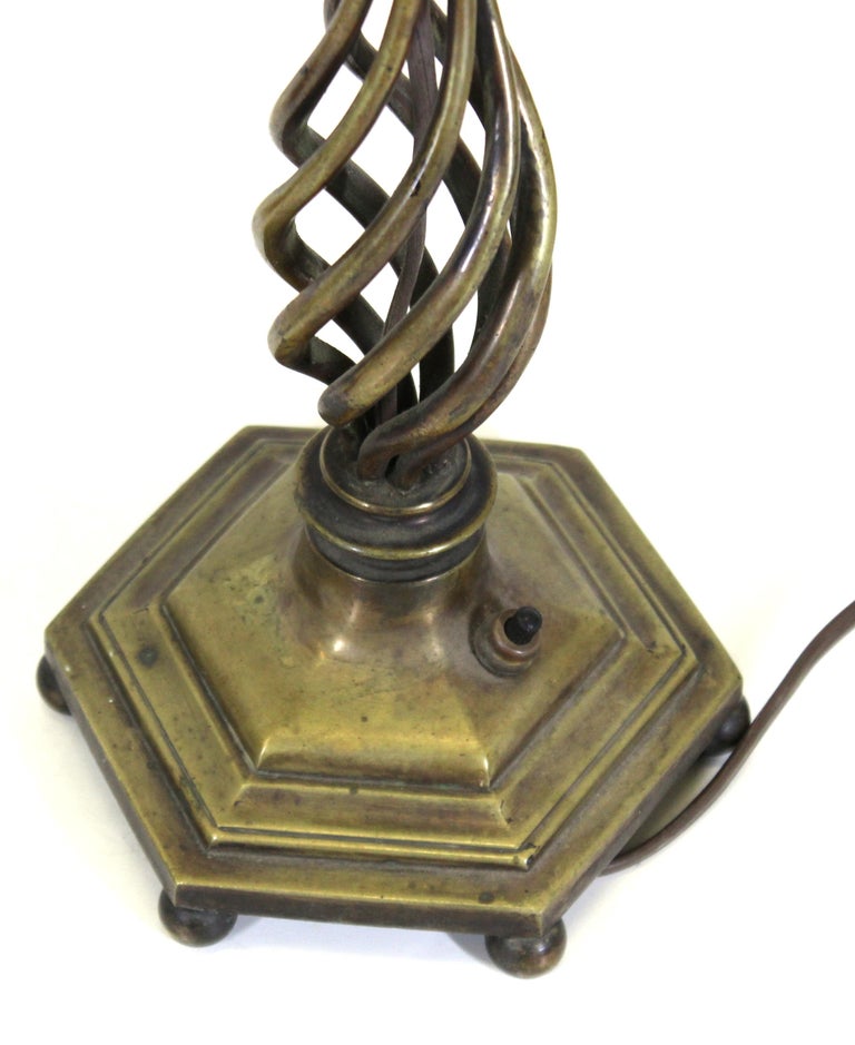 Italian Renaissance Revival Table Lamps in Brass Repousse and Cast ...