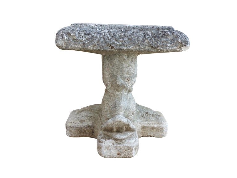 Italian Renaissance Style Venetian Grotto Dolphin Cast Stone Table and ...