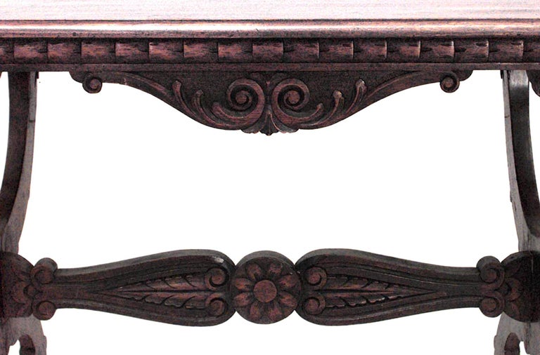 Italian Renaissance Walnut Carved End Table For Sale at 1stDibs