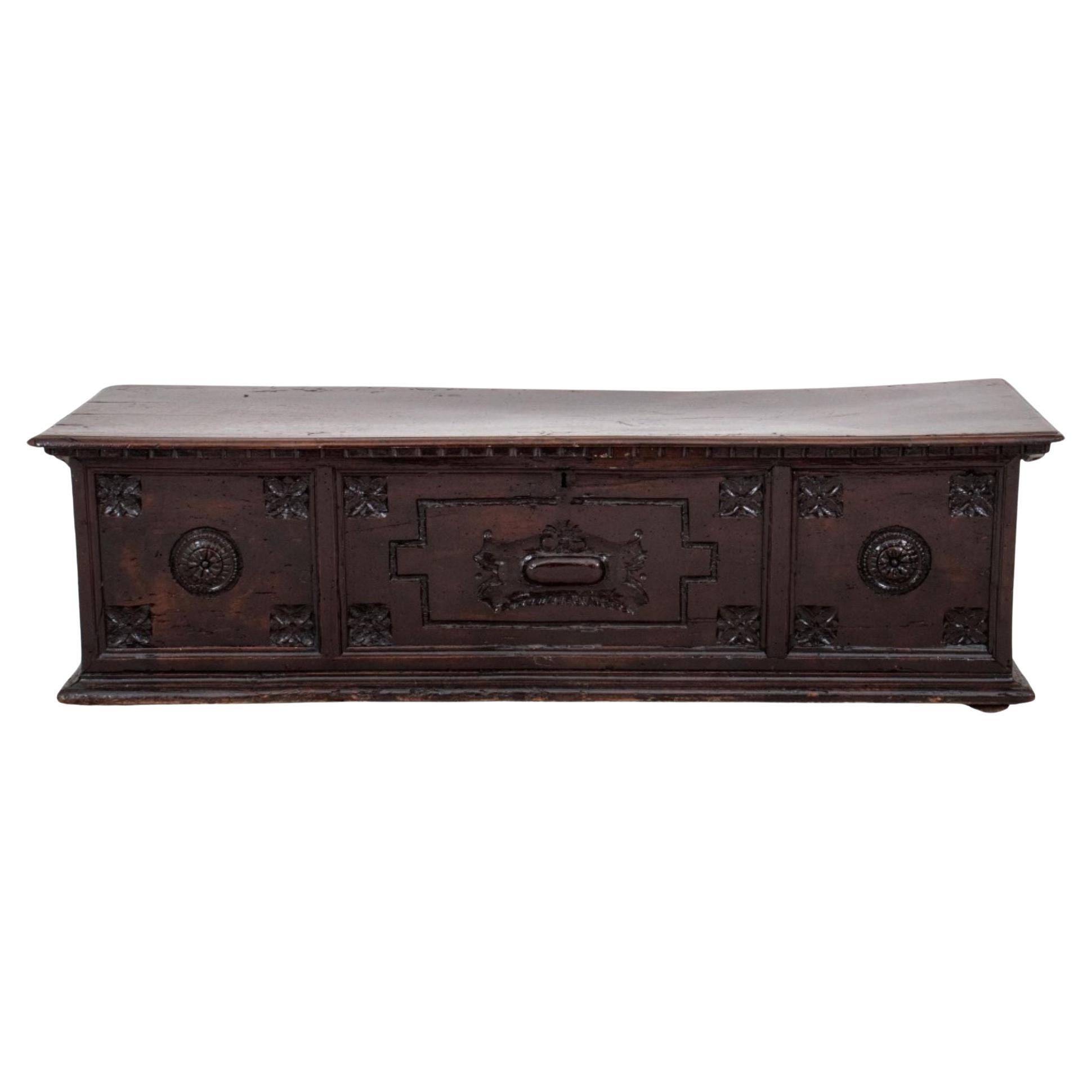 Italian Renaissance Style Walnut Cassone or Chest For Sale at 1stDibs