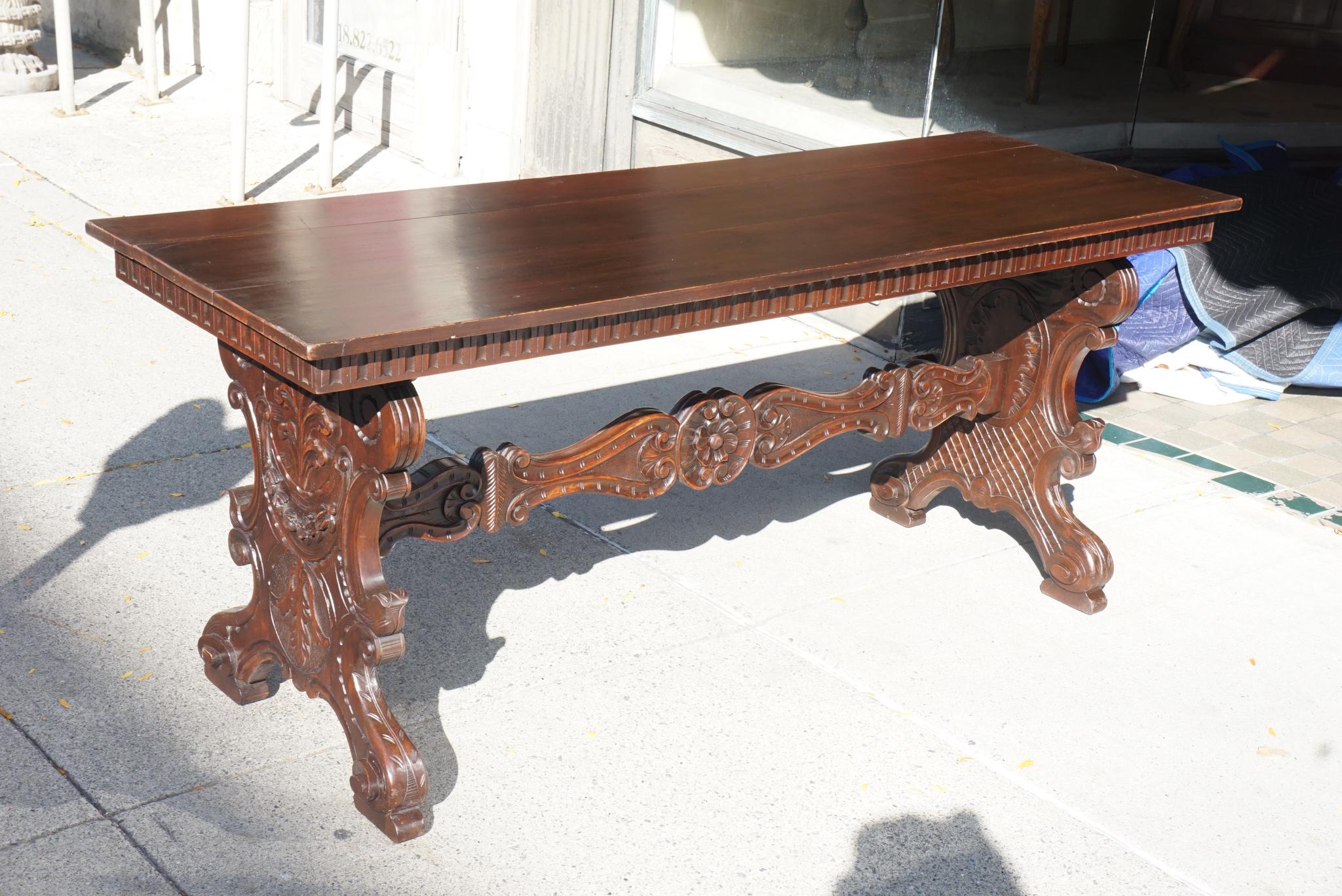 Italian Renaissance Style Walnut Refectory Table at 1stDibs ...