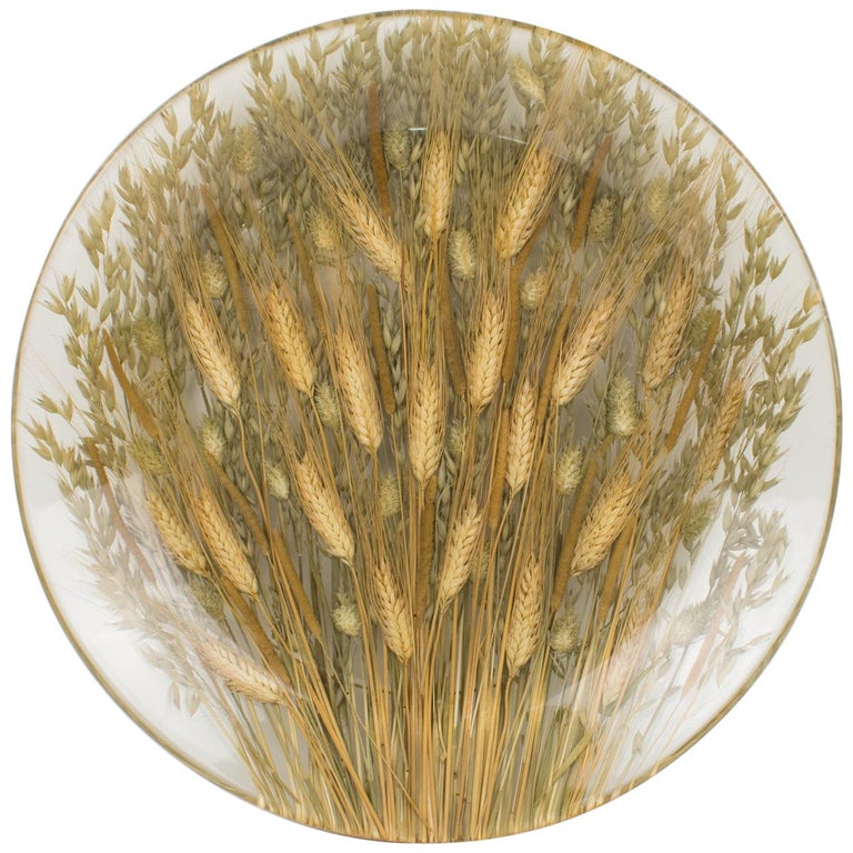 Italian Resin and Wheat Centerpiece Bowl Platter at 1stDibs