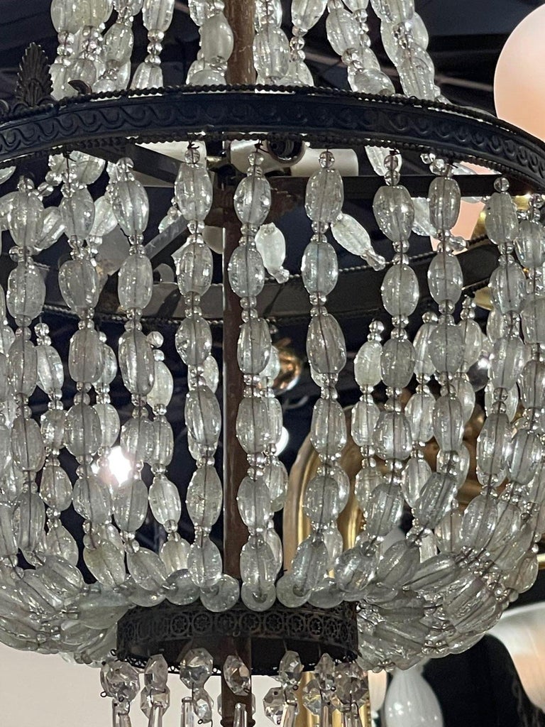 Italian Rock Crystal Chandelier For Sale at 1stDibs