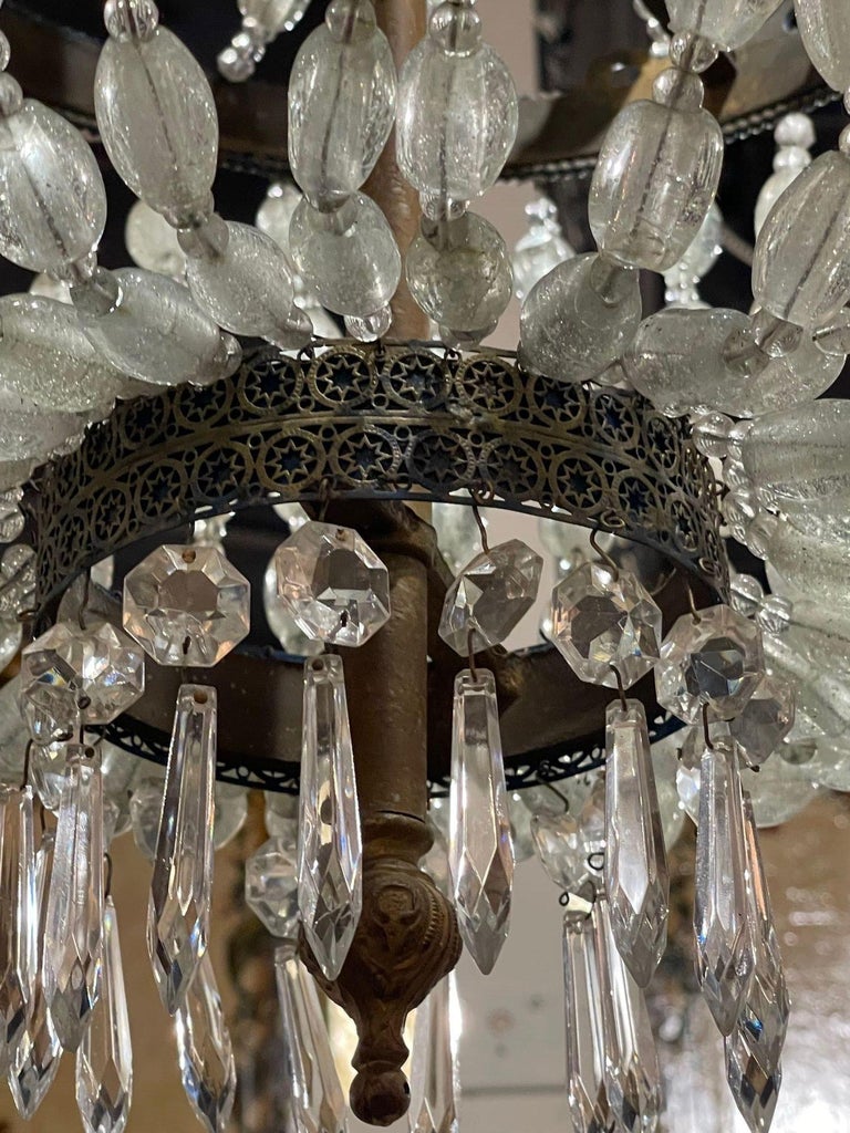 Italian Rock Crystal Chandelier For Sale at 1stDibs