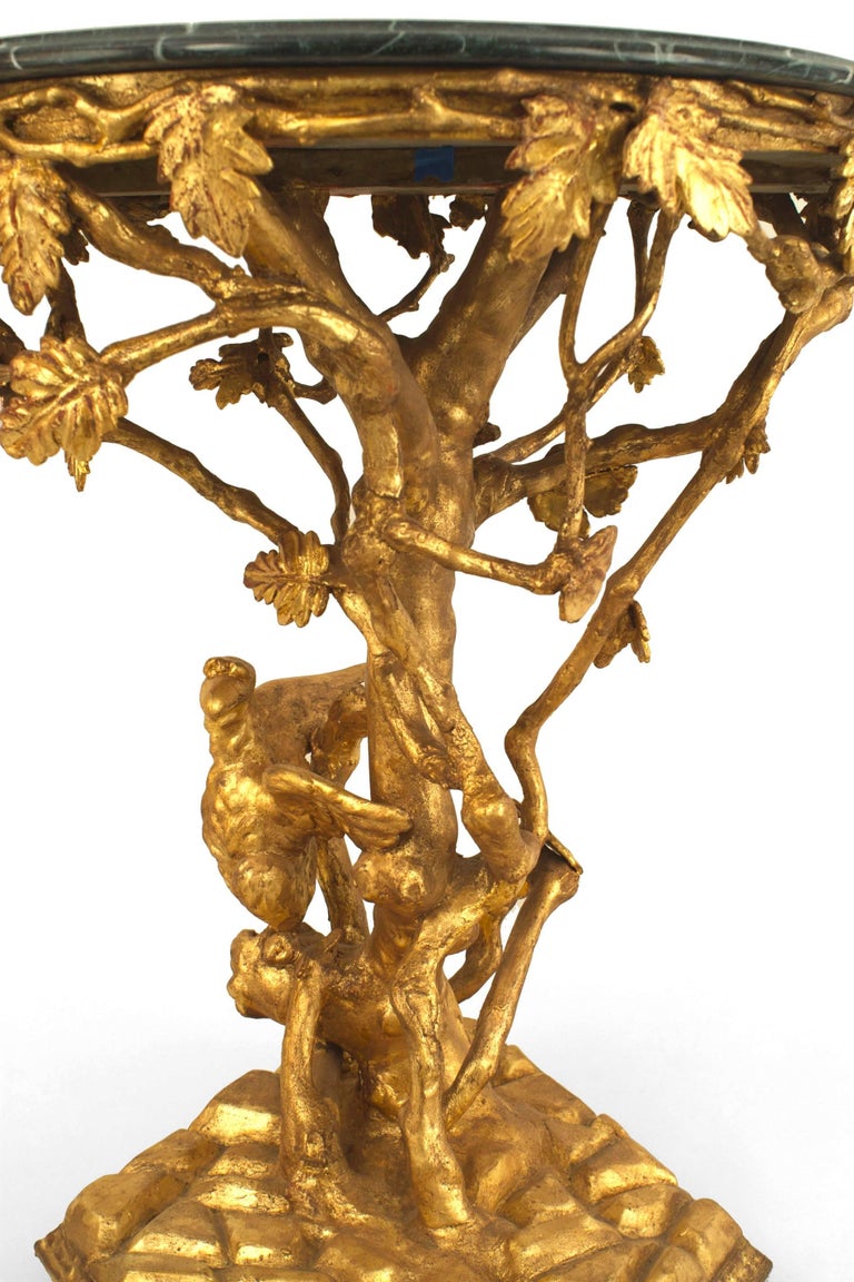 Italian Rococo Gilt Round End Table For Sale at 1stDibs