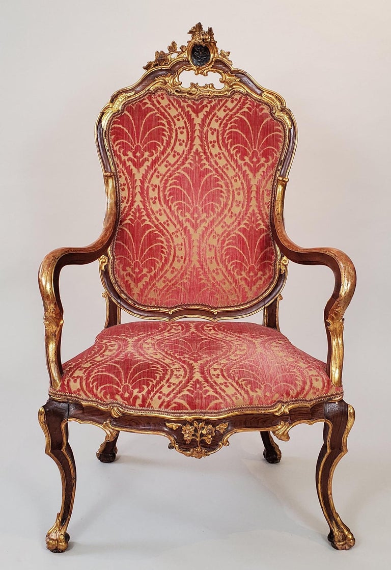 Italian Rococo Armchair at 1stDibs