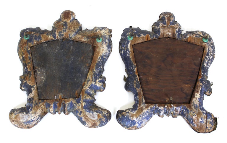 Italian Rococo Brass Repousse Mirrors For Sale at 1stDibs