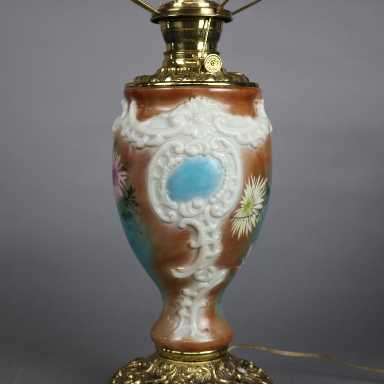 Italian Rococo Crown Milano Art Glass Gone with the Wind Lamp, circa ...