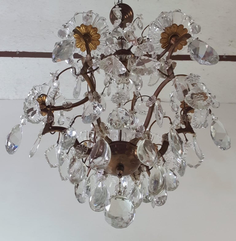 Italian Rococo Crystal Chandelier For Sale at 1stDibs