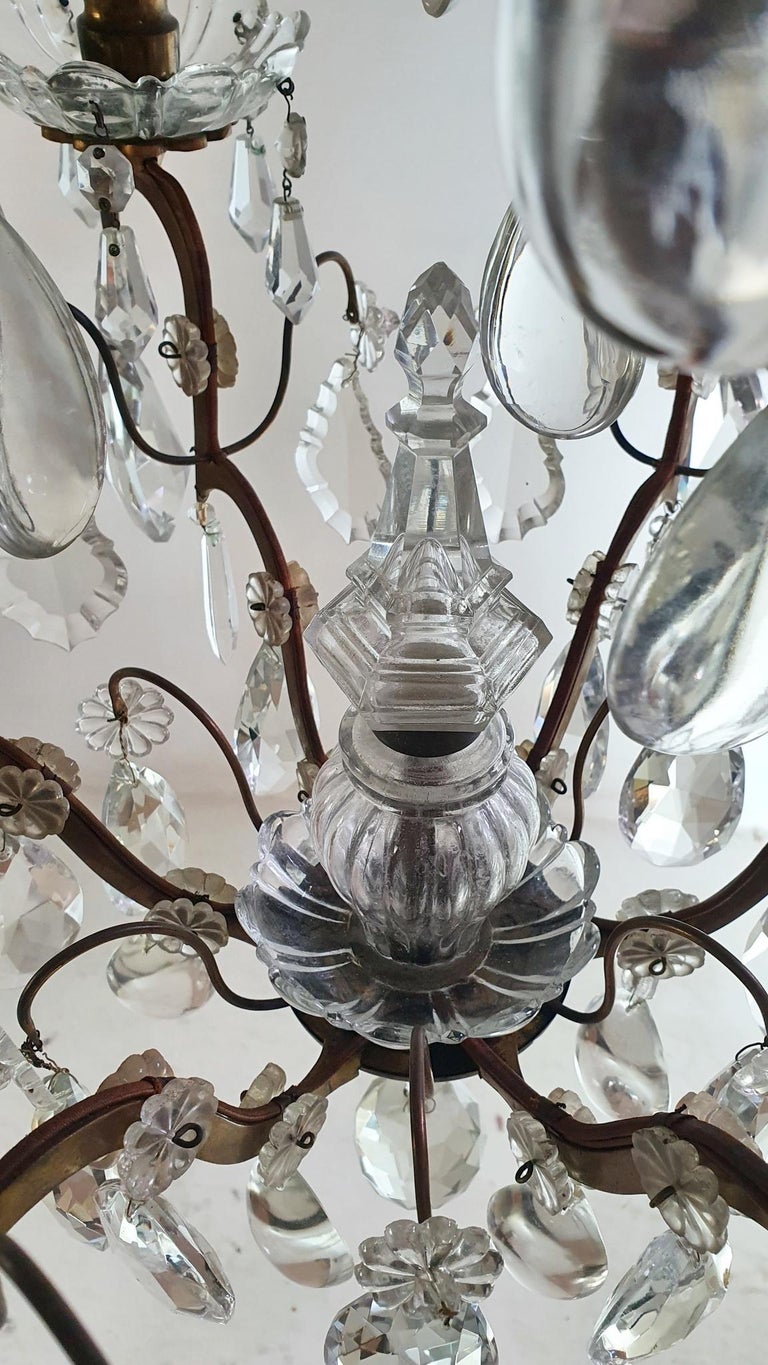 Italian Rococo Crystal Chandelier For Sale at 1stDibs