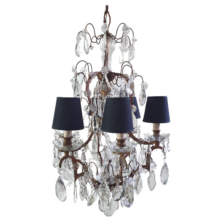 Italian Rococo Crystal Chandelier For Sale at 1stDibs