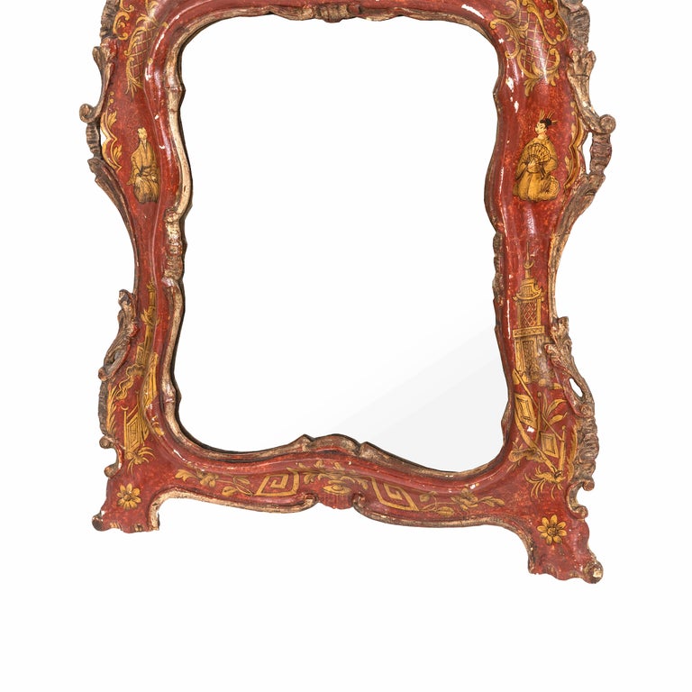 Italian Rococo Style Chinoiserie Wall Mirror at 1stDibs