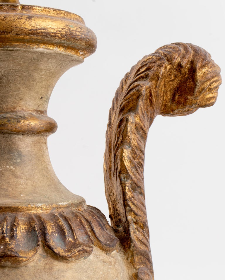 Italian Rococo Style Painted Table Lamps For Sale at 1stDibs