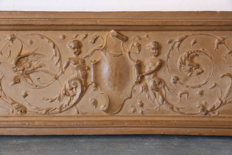 Italian Rococo Terracotta Frieze For Sale at 1stdibs