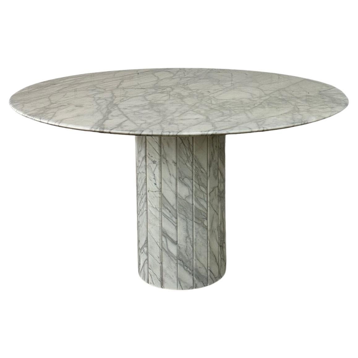 Italian Round Glass Dining Table at 1stDibs