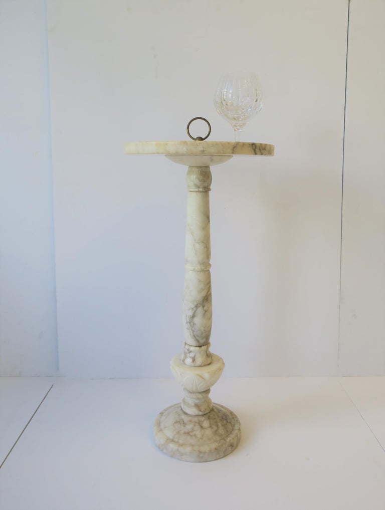 Italian White Marble Round Side or Drinks Table at 1stDibs | marble ...