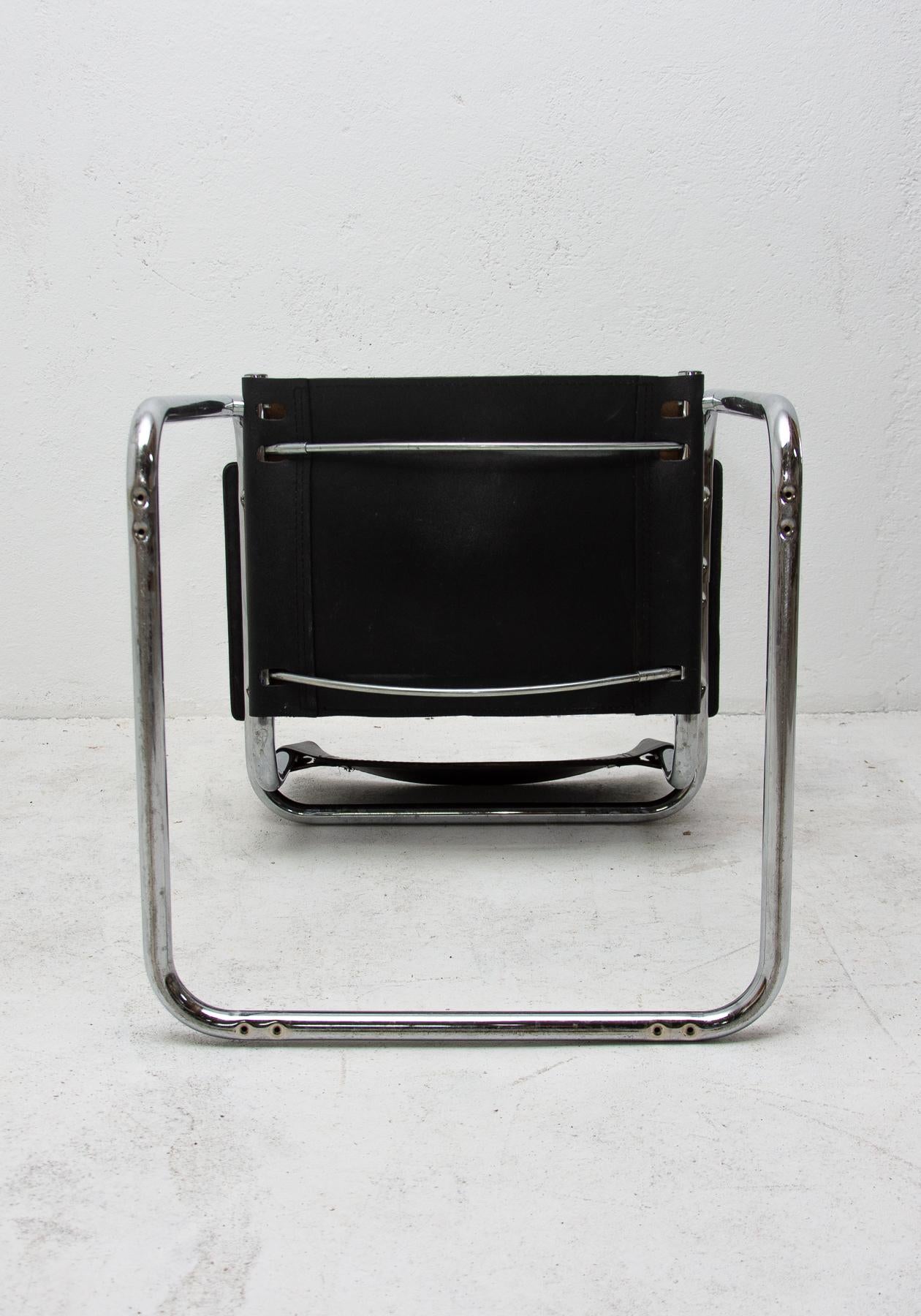Italian S34 Leather and Chrome Cantilever Chairs by Mart Stam, 1980s ...