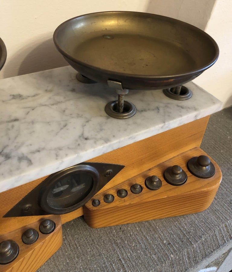 Italian Scale of One Kilogram with Two Brass Plates with All Graduated ...