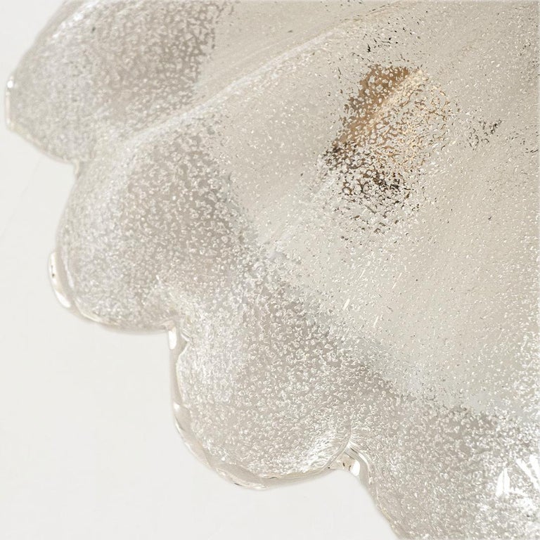 Italian Scalloped Glass Flush Mount at 1stDibs