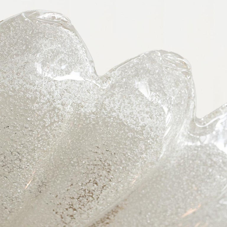 Italian Scalloped Glass Flush Mount at 1stDibs